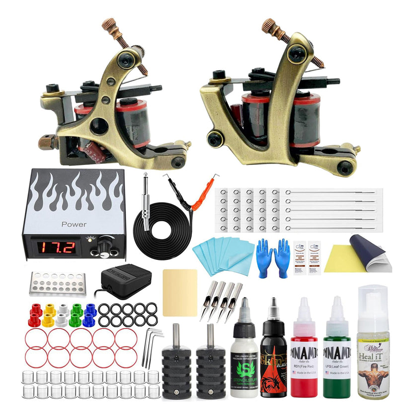 Buy 2 Basic Coil Tattoo Machine in One Kit – Tattoo Gizmo