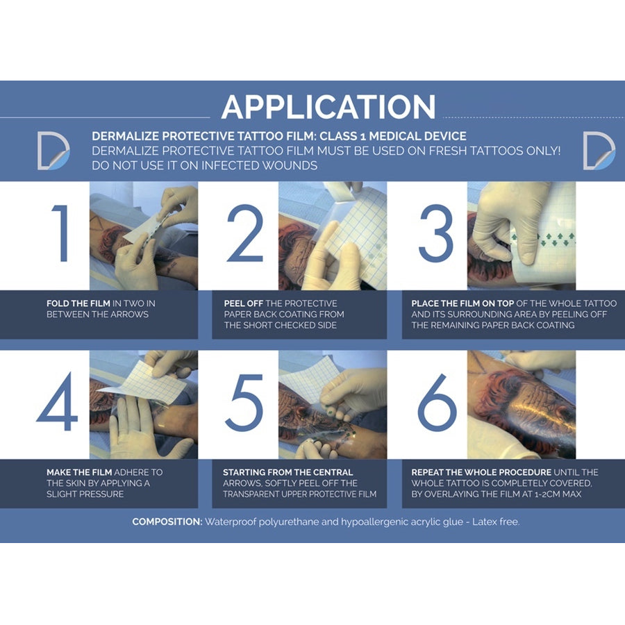 Dermalize Pro Protective Tattoo Film – Tattoo Gizmo