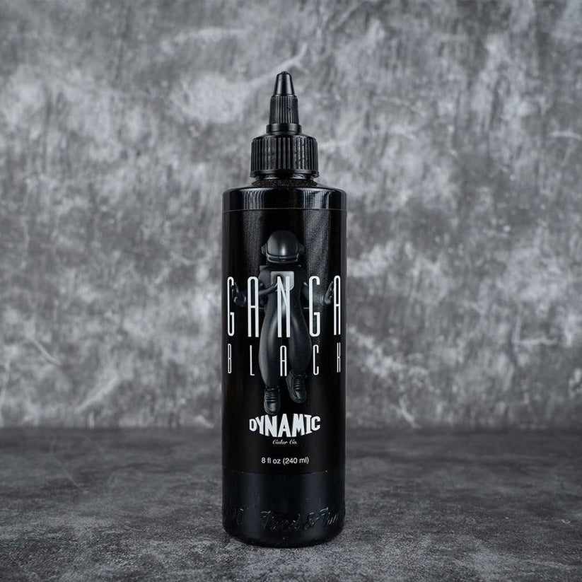 Shop Online Dynamic Ganga Black Tattoo Ink - 8 oz. Bottle – Tattoo Gizmo